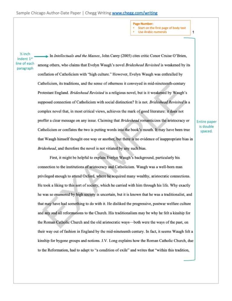 Chicago Style Sample Paper | Chegg Writing