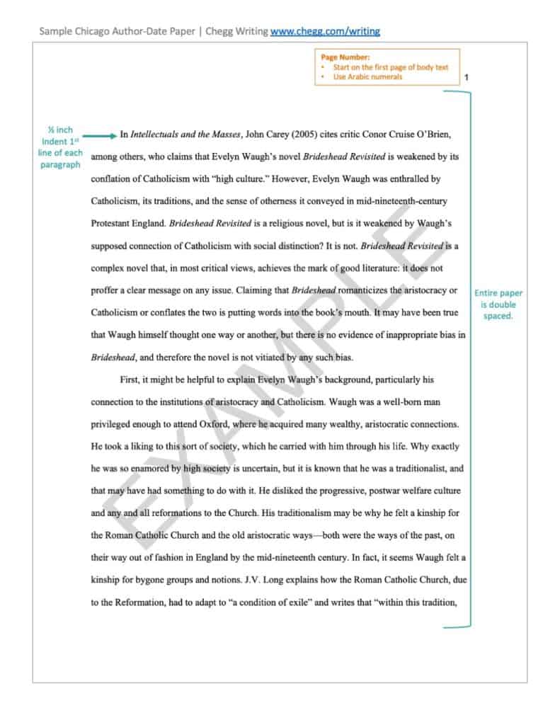 Chicago Style Sample Paper | Chegg Writing