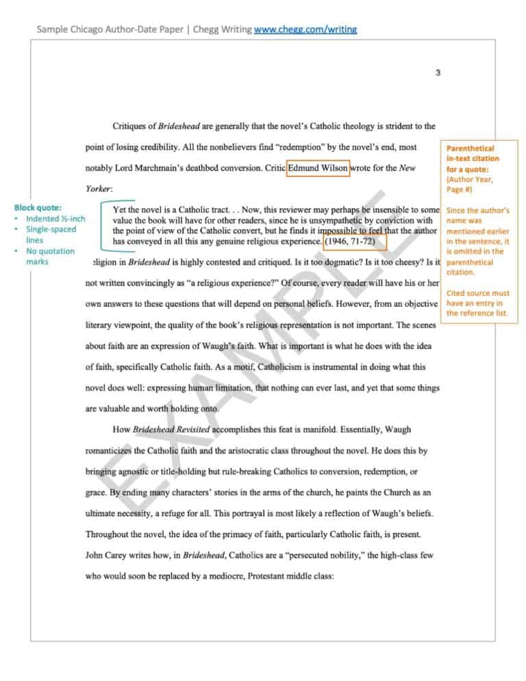 Chicago Style Sample Paper | Chegg Writing