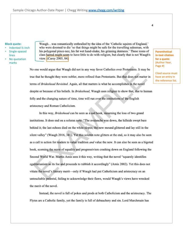 Chicago Style Sample Paper | Chegg Writing