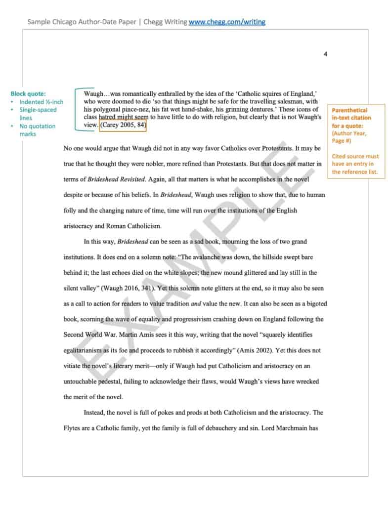 Chicago Style Sample Paper | Chegg Writing