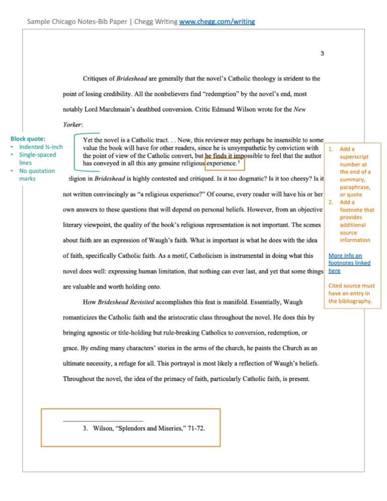 Chicago Style Sample Paper | Chegg Writing
