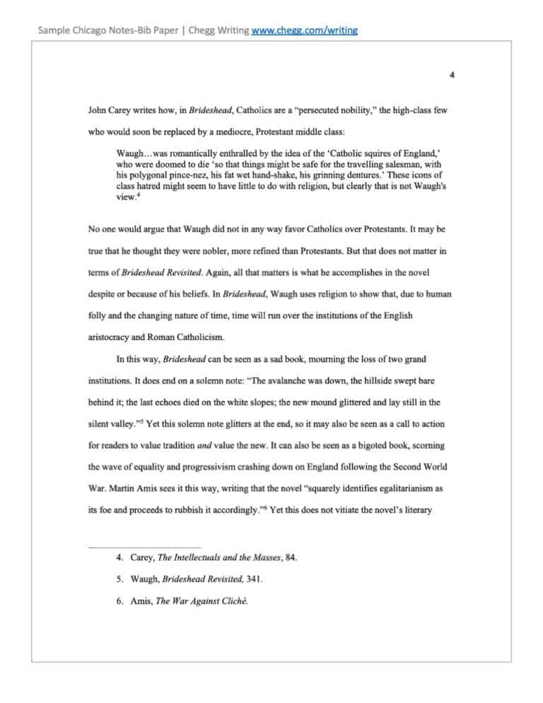 Chicago Style Sample Paper | Chegg Writing