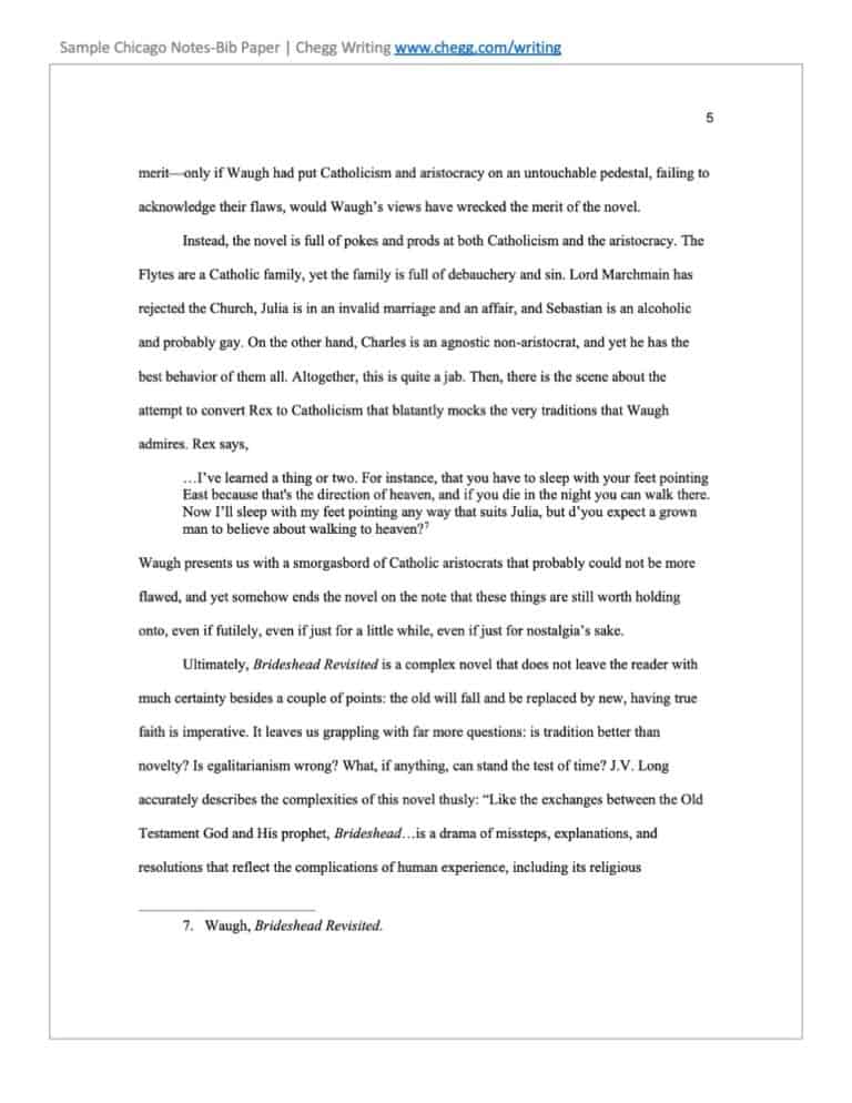 Chicago Style Sample Paper | Chegg Writing