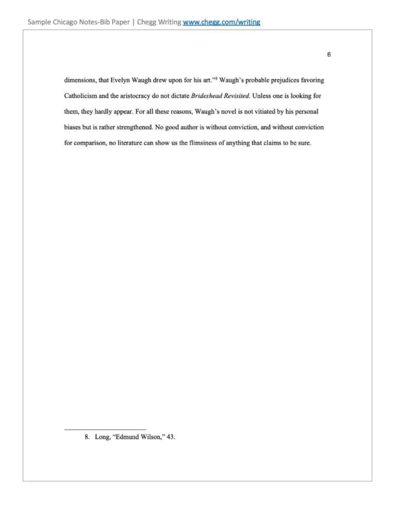 Chicago Style Sample Paper | Chegg Writing